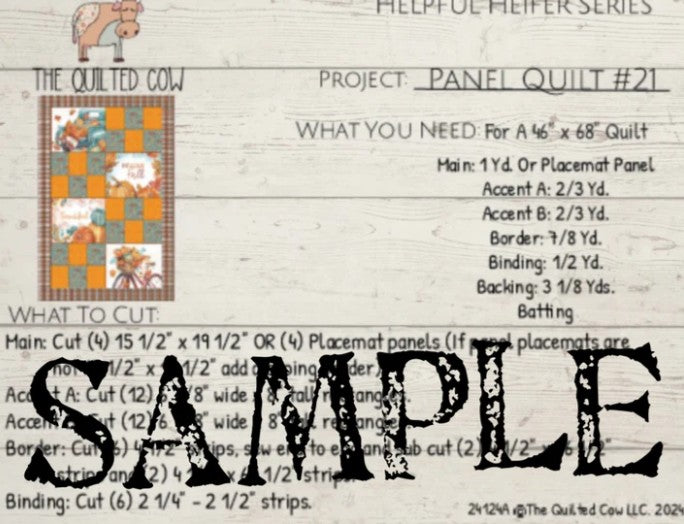 Panel Quillt #19 Helpful Heifer – The Quilted Cow Raymore